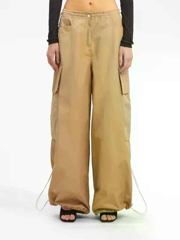 Palm Angels Low-rise Wide-leg Parachute Trousers