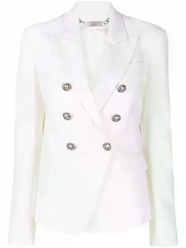 Philipp Plein Double-breasted Peak Lapel Blazer