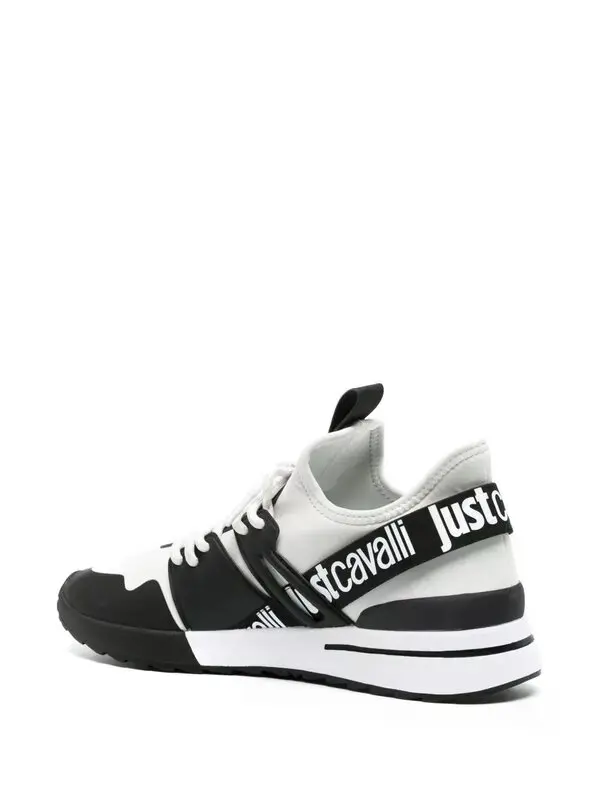 Just Cavalli Logo-strap Mesh Sneakers - Black