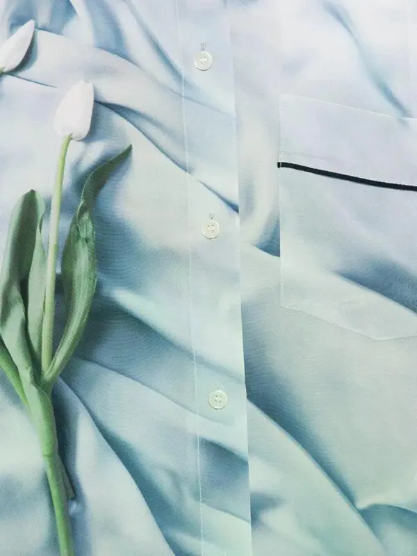 Victoria Beckham Flowers Satin Pajama Shirt