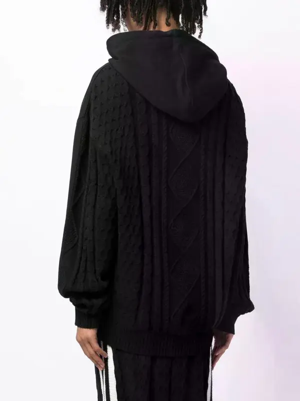 MOSTLY HEARD RARELY SEEN Embossed Logo Cotton Hoodie - Black