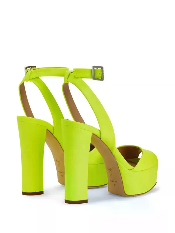 GIUSEPPE ZANOTTI 120mm Platform Sandals - Yellow