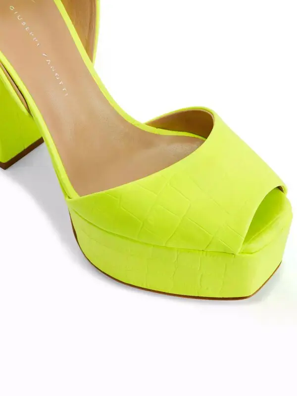GIUSEPPE ZANOTTI 120mm Platform Sandals - Yellow