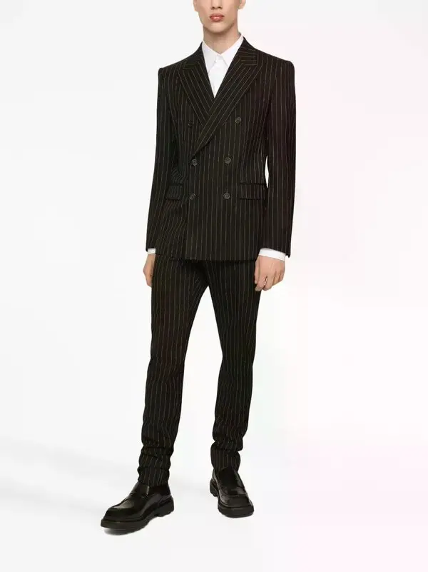 Dolce & Gabbana Double-breasted Pinstripe Suit - Black