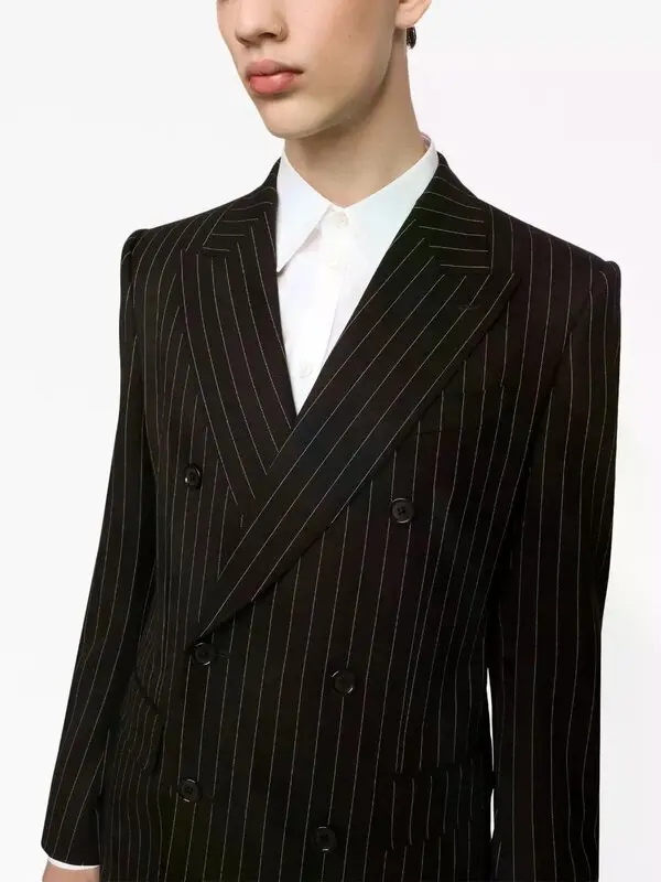 Dolce & Gabbana Double-breasted Pinstripe Suit - Black