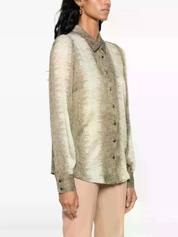 TWINSET Lizard-effect Button-up Shirt