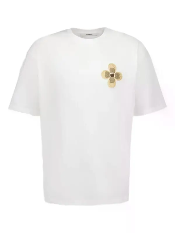 Commas Floral-embroidered T-shirt