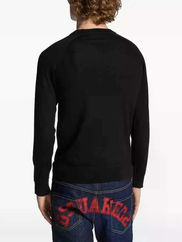 Dsquared2 Logo Print Fine-knit T-shirt - Black
