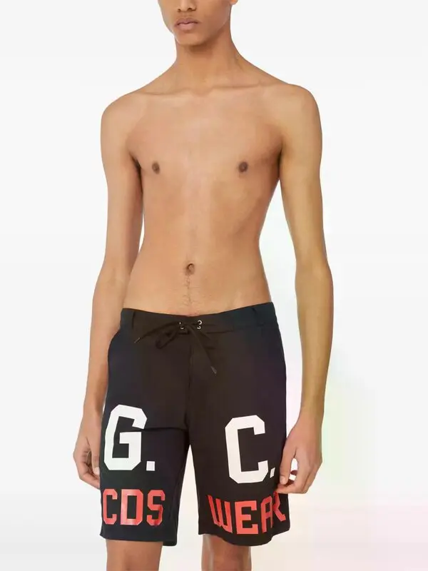 Gcds Logo-print Drawstring Swim Shorts