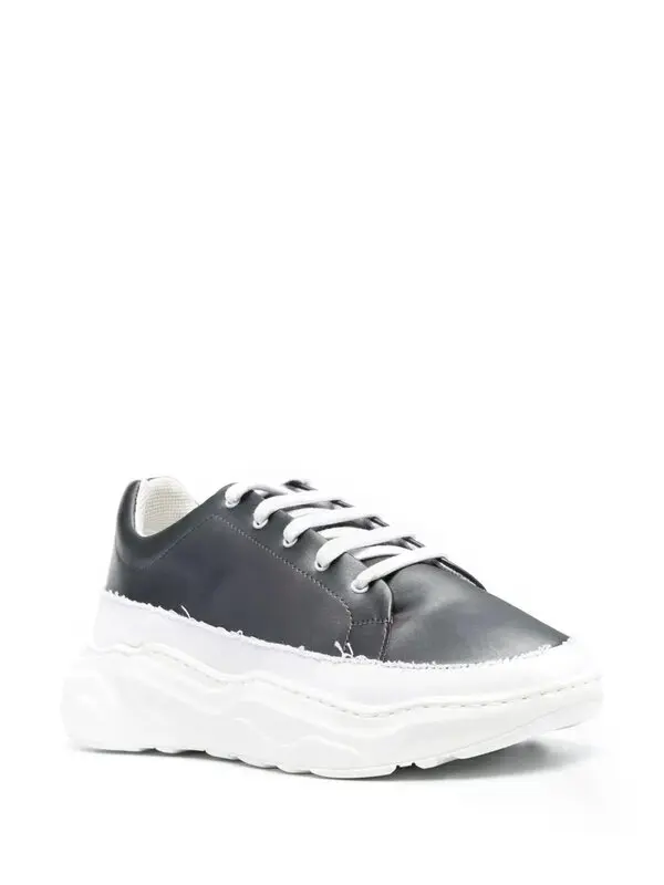 PHILEO Low Top Round Toe Lace Up Sneakers