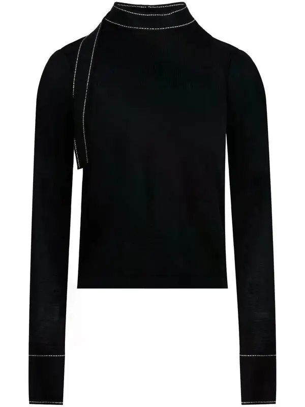 Ports 1961 Knitted Sweater With Contrast Stitching