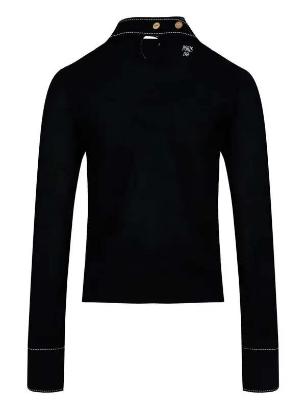 Ports 1961 Knitted Sweater With Contrast Stitching