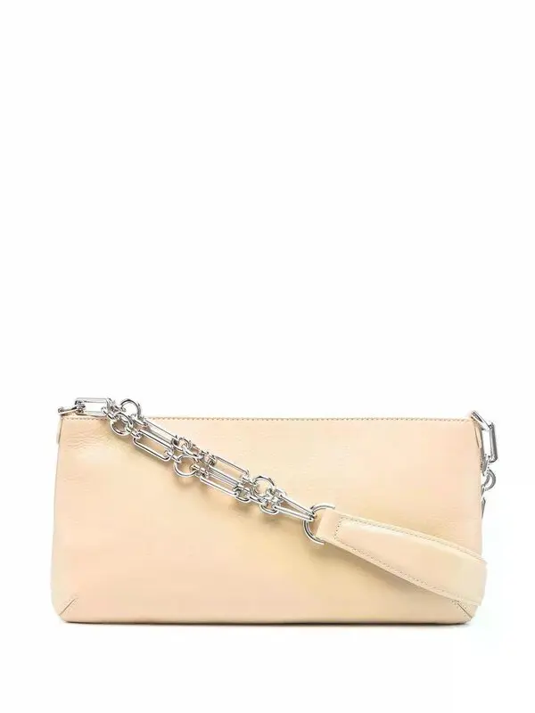 By Far Holly Leather Shoulder Bag - Neutrals