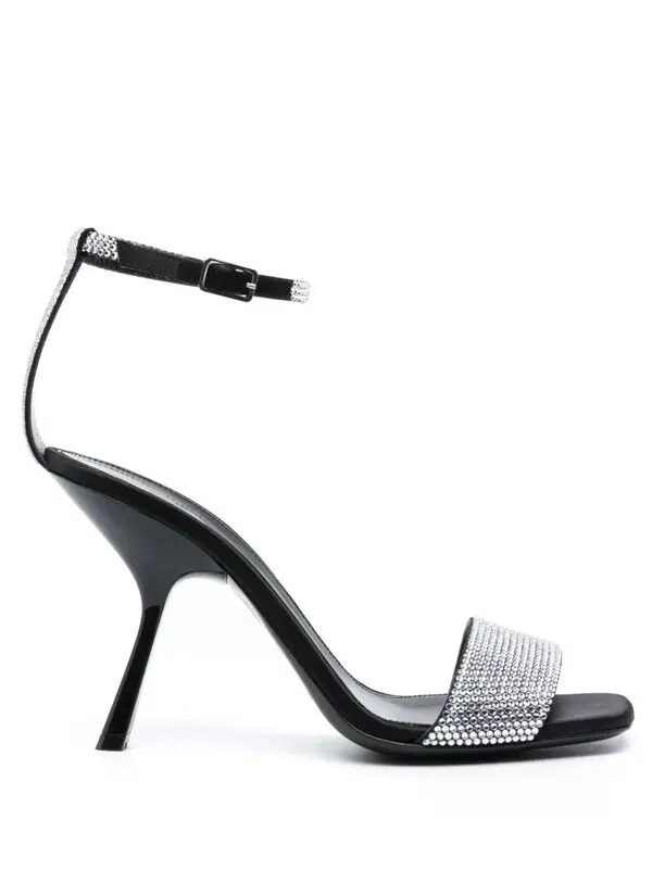 SERGIO ROSSI Embellished Heeled Sandals - Black