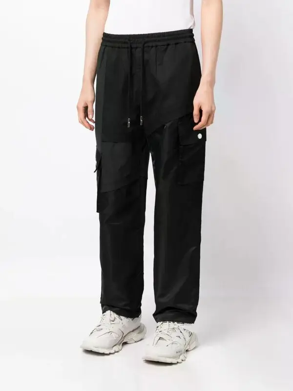 FENG CHEN WANG Panelled Wide-leg Trousers - Black