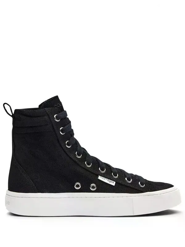 COURREGES Panelled Canvas High Top Sneakers