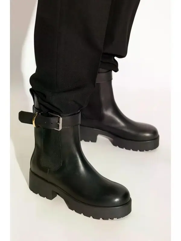 Givenchy Buckled Leather Ankle Boots