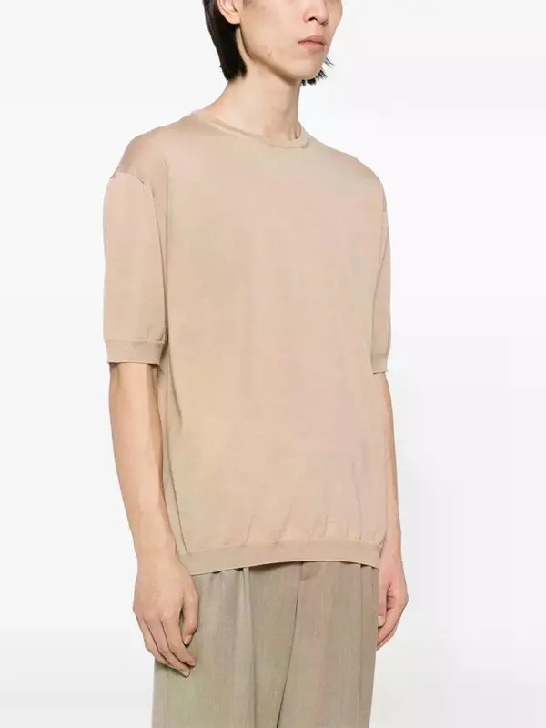 LARDINI Short-sleeved Crew Neck Jumper