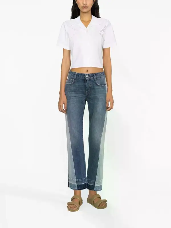 Stella McCartney Colour-block Straight-leg Jeans