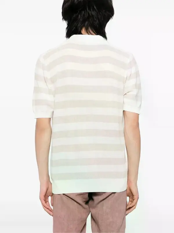 Eleventy Striped Polo Shirt - Neutrals