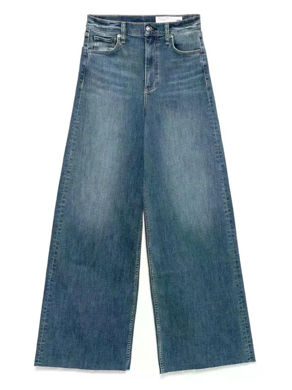 Rag & Bone High-rise Wide-leg Jeans - Blue