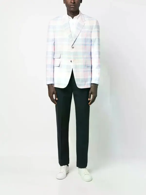 Thom Browne Plaid-check Pattern Cotton Blazer