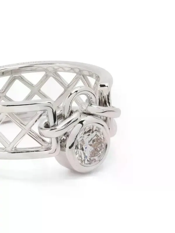 COURBET 18kt Recycled White Gold Diamond Ring