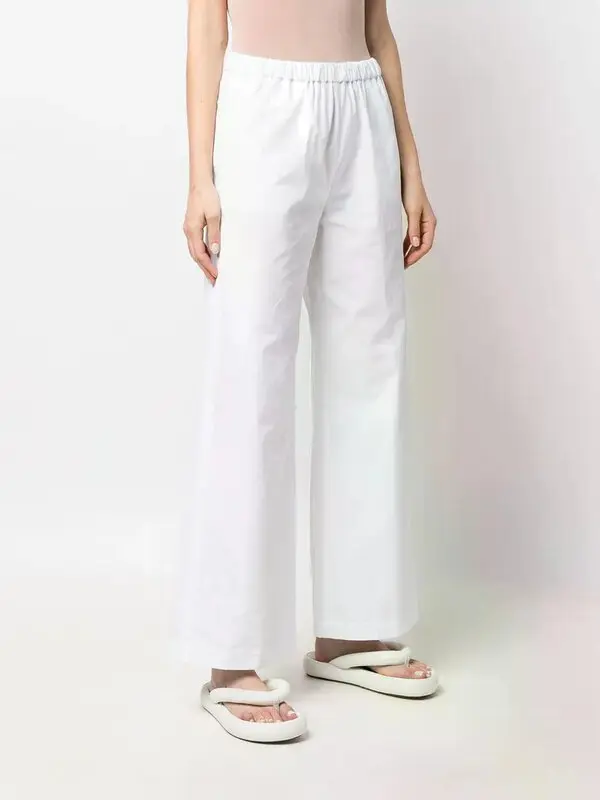 Aspesi Wide-leg Cotton Poplin Trousers