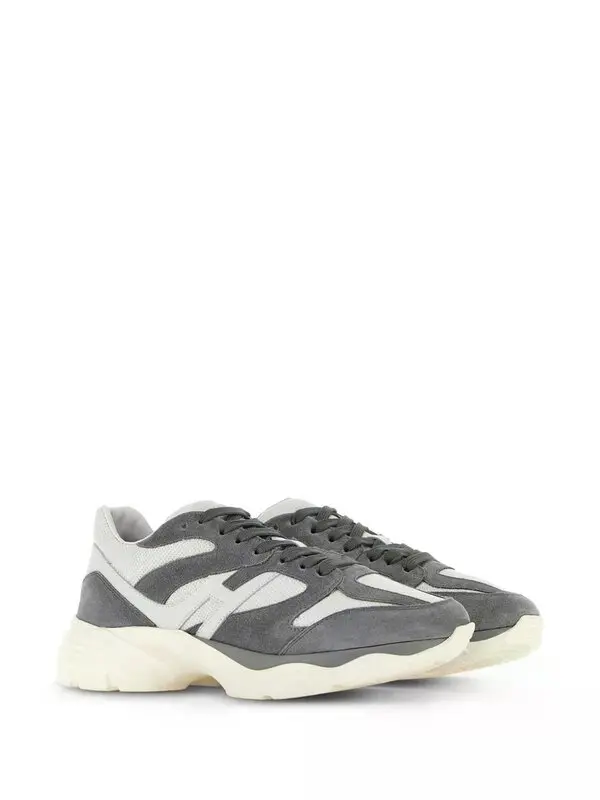 Hogan Panelled Suede Sneakers - Grey