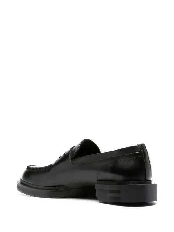 Fendi Frame Leather Loafers