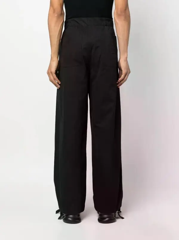 Versace Wide-leg Cotton Track Pants - Black