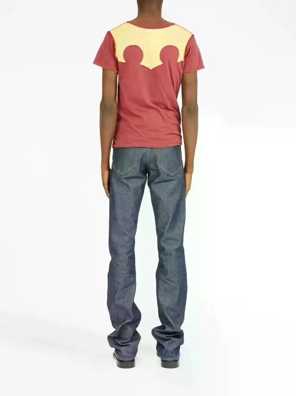 MAISON MARGIELA Décortiqué Logo-print T-shirt - Red