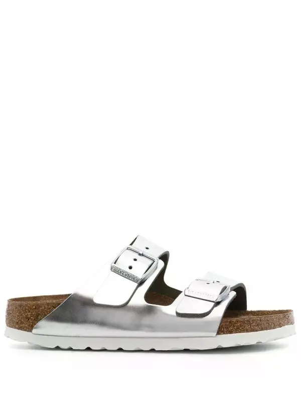 BIRKENSTOCK Buckled Sliders - Metallic