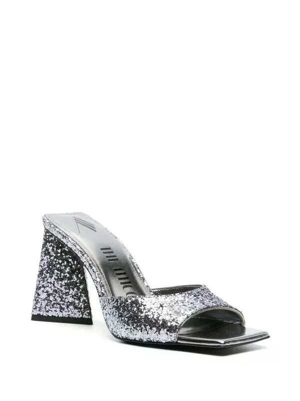 Attico 85mm Mini Devon Glitter Sandals
