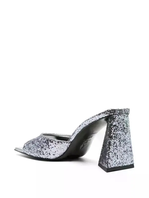 Attico 85mm Mini Devon Glitter Sandals