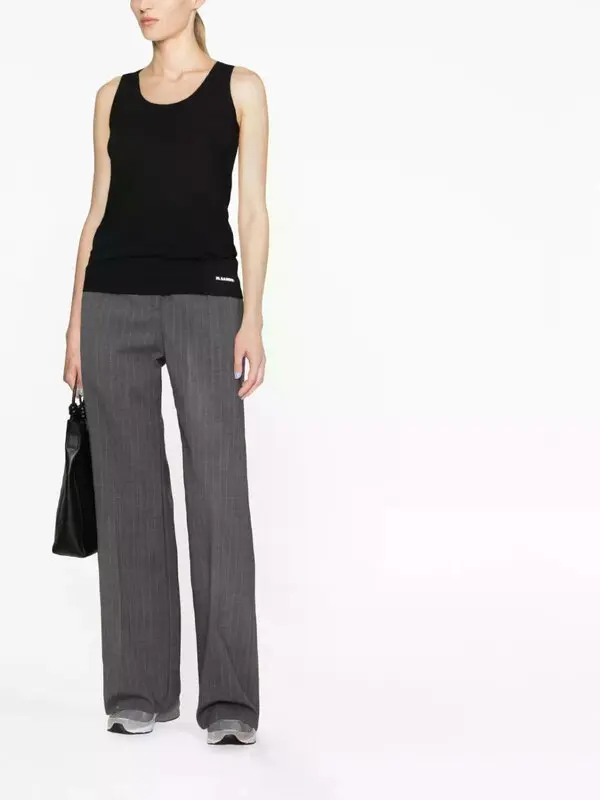 JIL SANDER Logo Cotton Tank Top