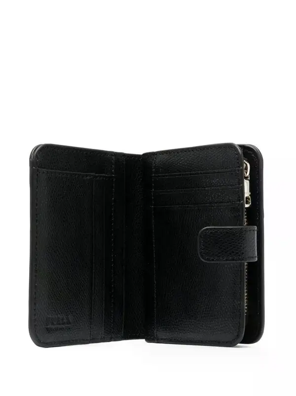 Furla Logo-lettering Leather Wallet - Black