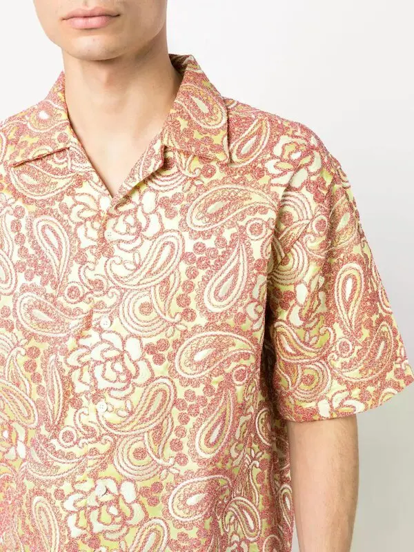 BLUEMARBLE Paisley-print Short-sleeve Shirt