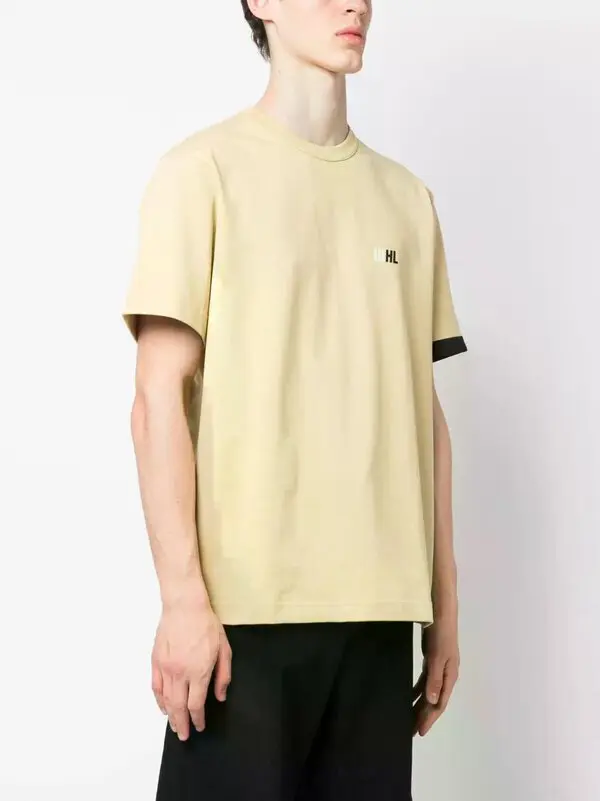 Helmut Lang Slant Logo Crew Neck T-shirt