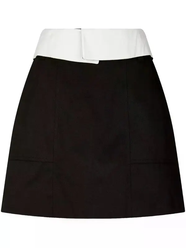 STUDIO TOMBOY Contrast Edge Mini Skirt - Black