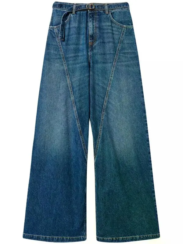 TWINSET Wide-leg Belted Jeans