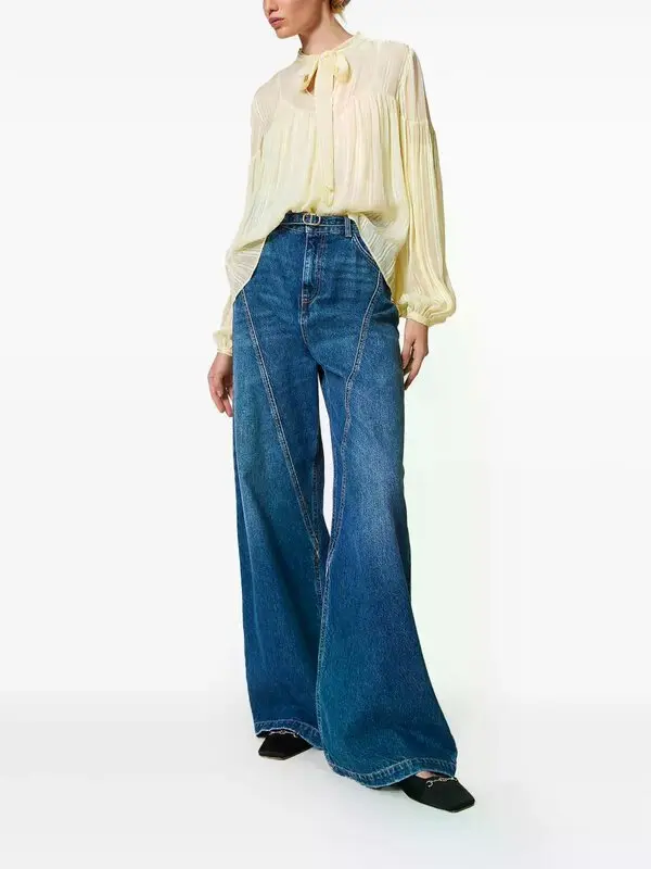 TWINSET Wide-leg Belted Jeans