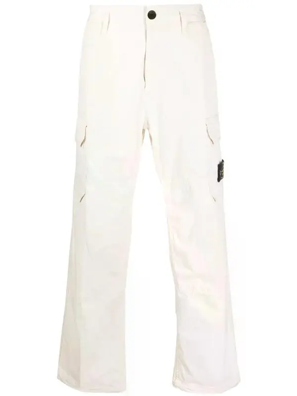 Stone Island Cargo Trousers With Detachable Compass Badge