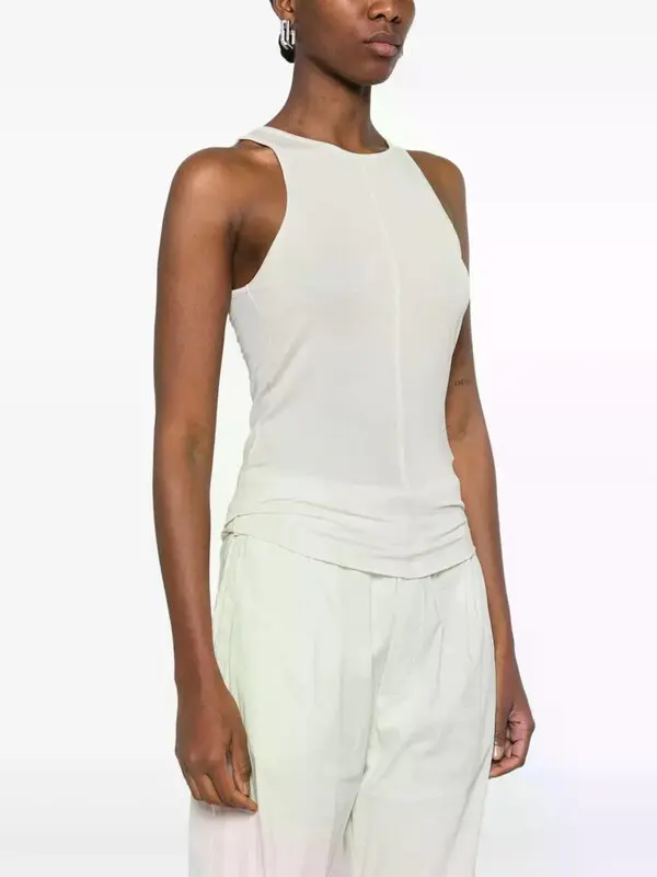 THOM KROM Fine-ribbed Crewneck Sleeveless Tank Top - Neutrals