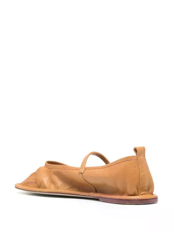 Hereu Dansa Pleated Slippers - Brown