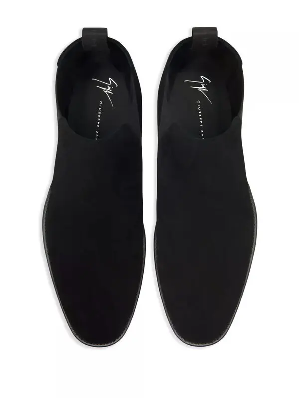 GIUSEPPE ZANOTTI Ryim Velour Chelsea Boots - Black