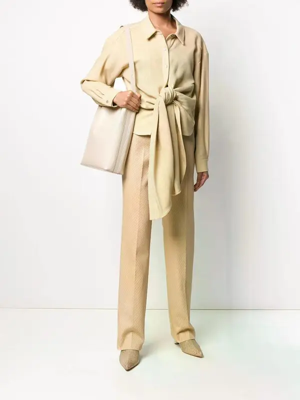 Victoria Beckham High-waisted Tailored Trousers - Neutrals