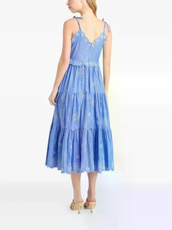 Cinq À Sept Darcey Dress With Stripe Detailing And Tie Straps