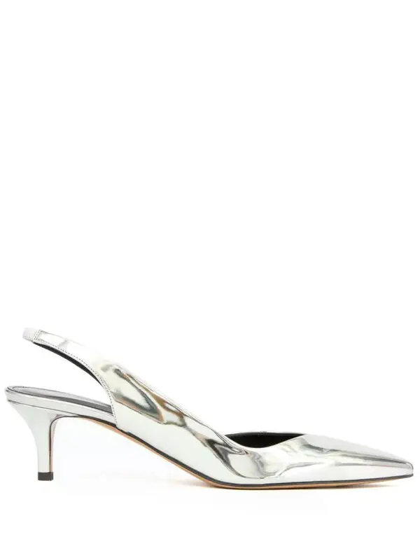 Isabel Marant Étoile Padim 50mm Leather Pumps - Silver