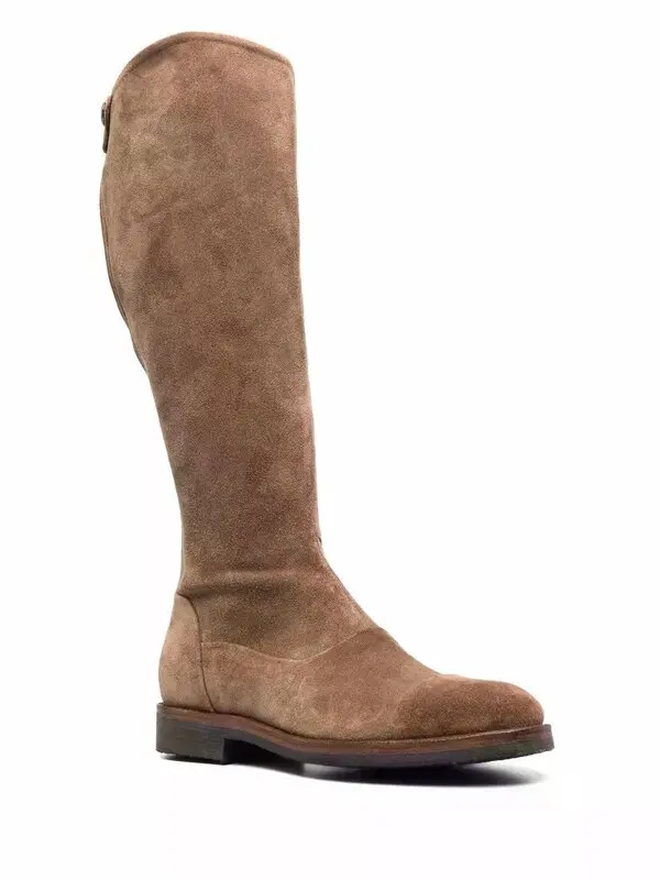 ALBERTO FASCIANI Zipped Flat Knee-length Boots - Neutrals